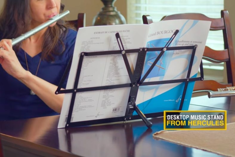 Hercules Stands estreia suporte de mesa Desktop Music Stand | Música ...